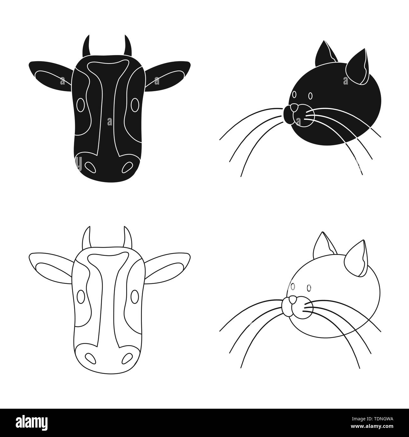 Vector design of agriculture and breeding symbol. Collection of ...