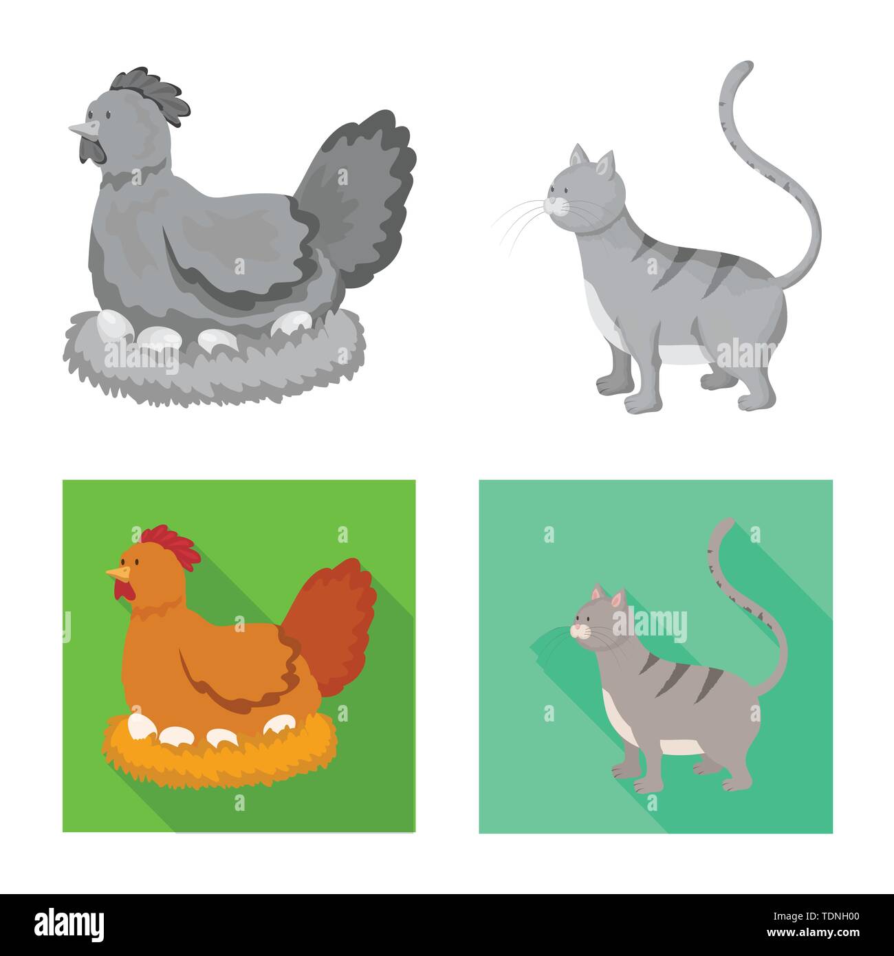 Vector illustration of breeding and kitchen icon. Collection of ...