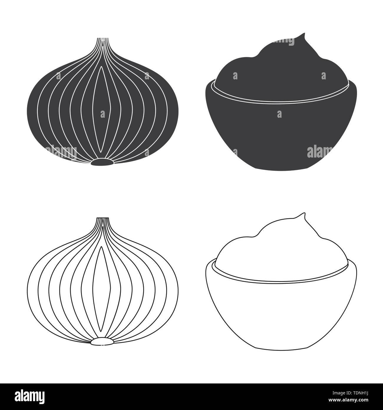 Vector illustration of taste and product symbol. Set of taste and ...