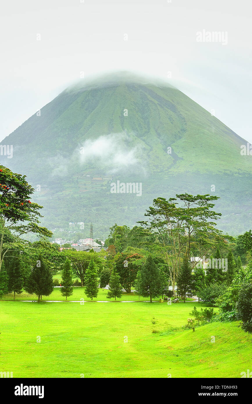 Indonesian active volcano Stock Photo - Alamy