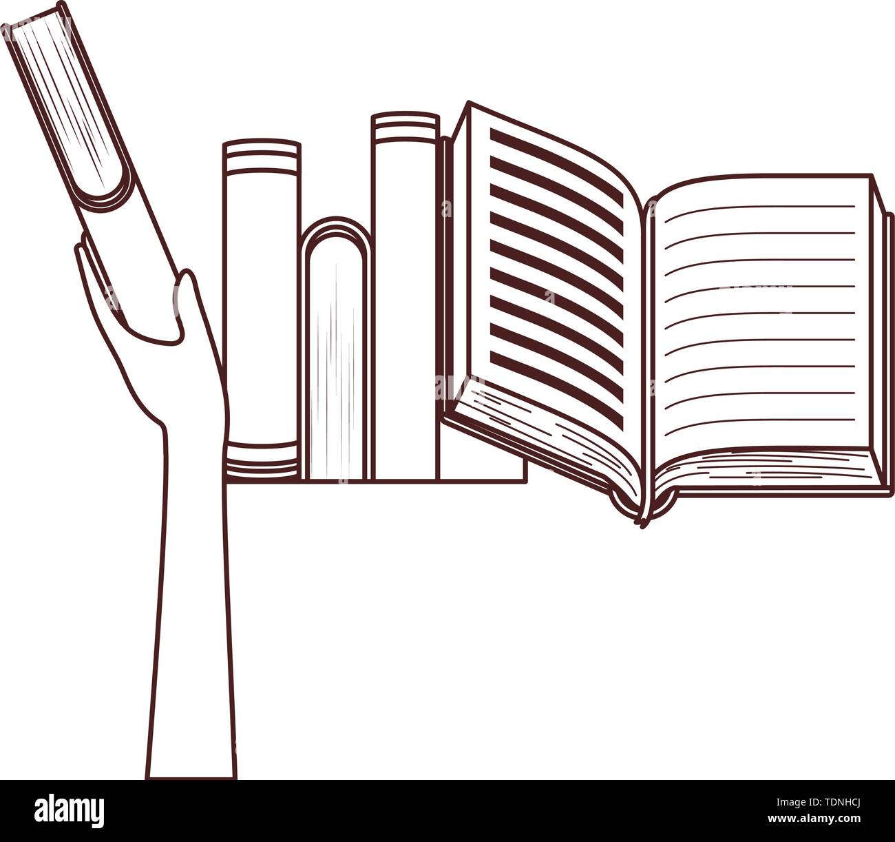 Group of books and banner pennant design Stock Vector Image & Art - Alamy