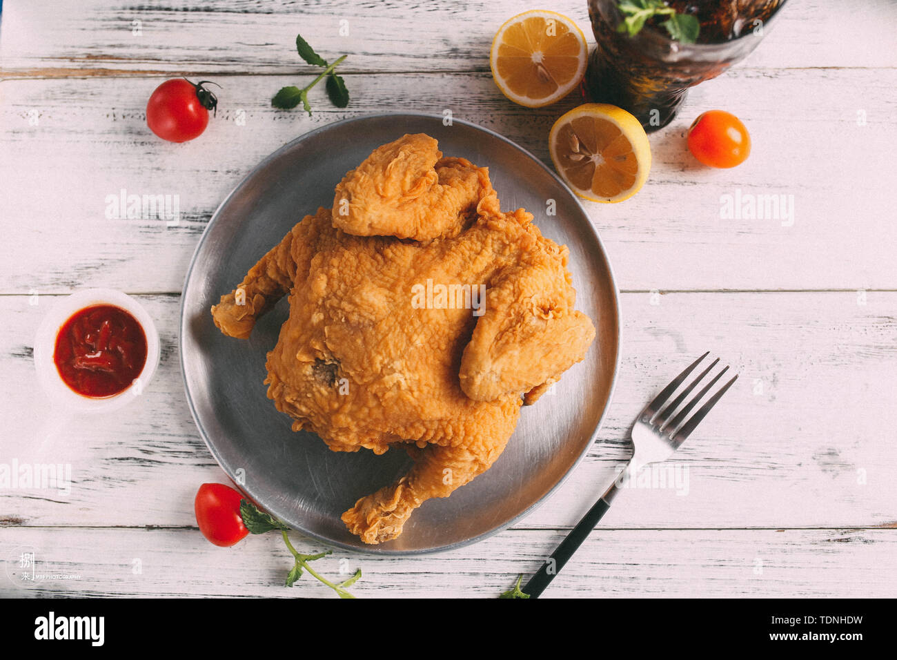 Food photography -- burgers, fried chicken, chicken wings Stock Photo ...