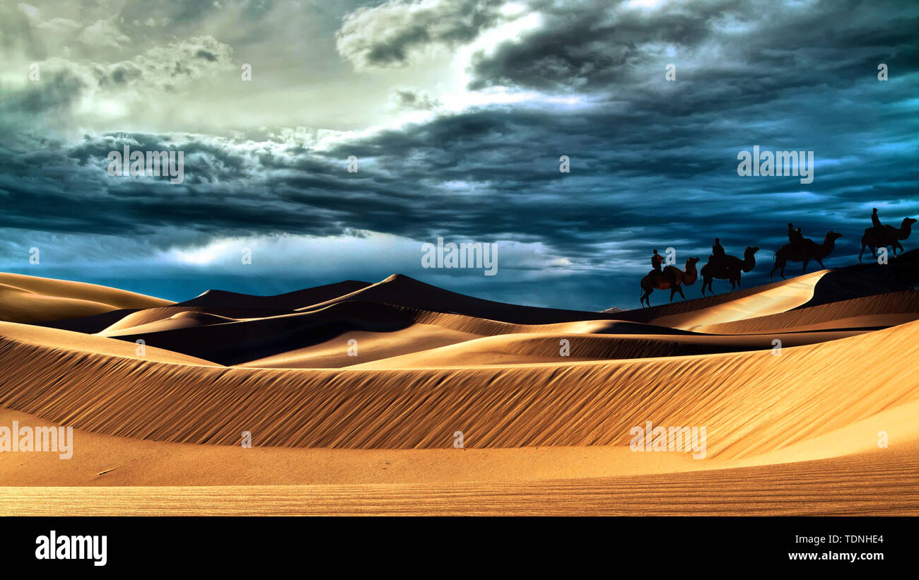 Desert no man landscape tourism sand dunes hi-res stock photography and ...