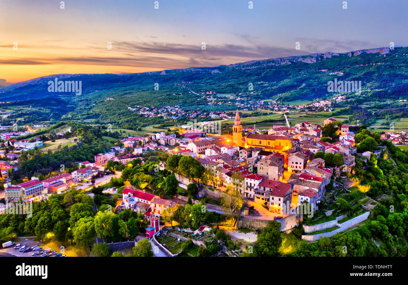 Aerial view of Buzet town in Istria, Croatia Stock Photo - Alamy