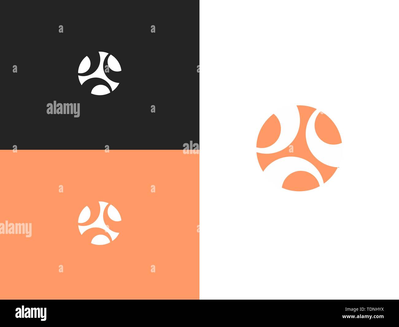 Modern vector logo of the circle. Isolated minimalistic sign related to ...