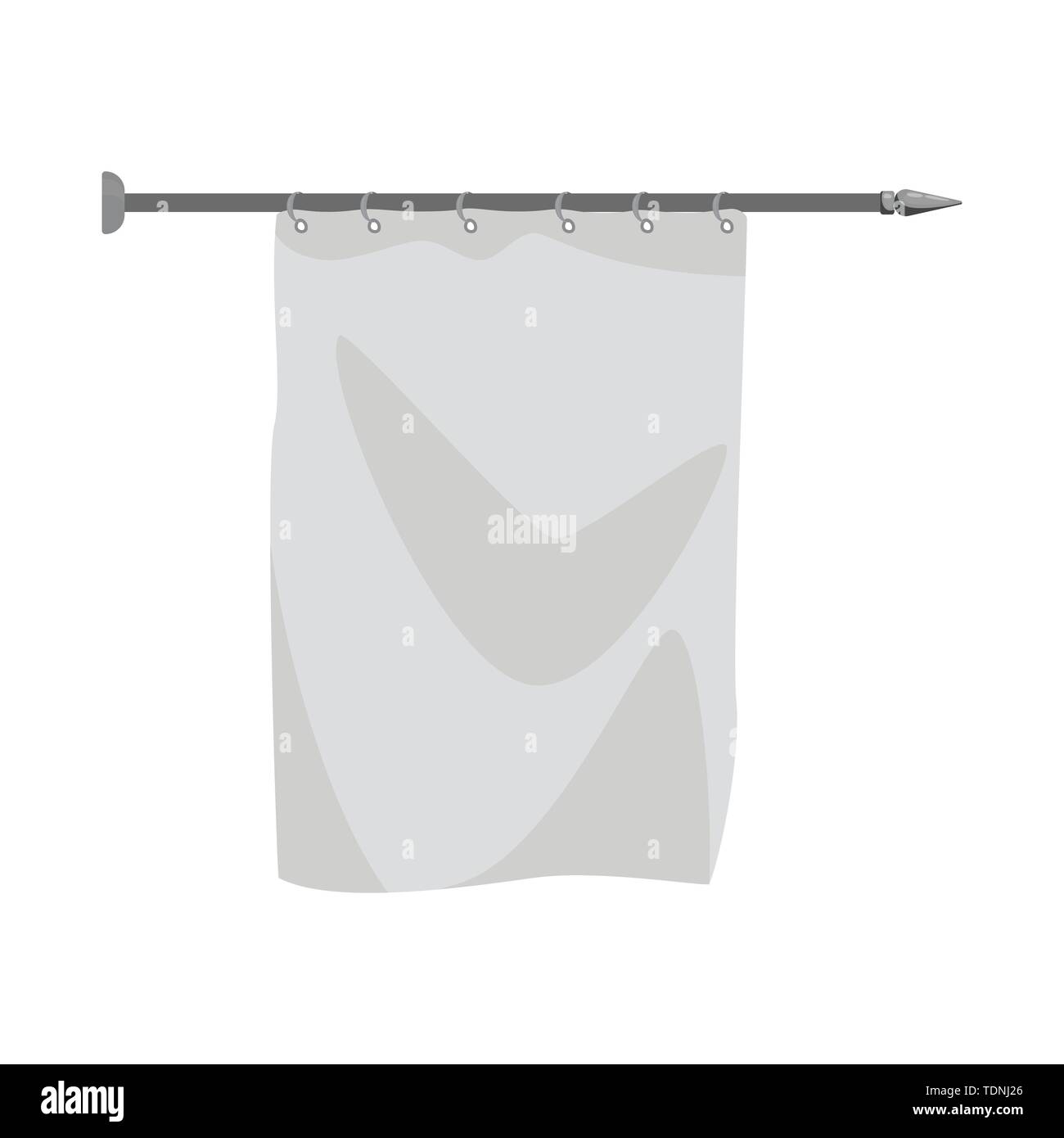 Vector design of curtain and banner symbol. Set of curtain and wall ...