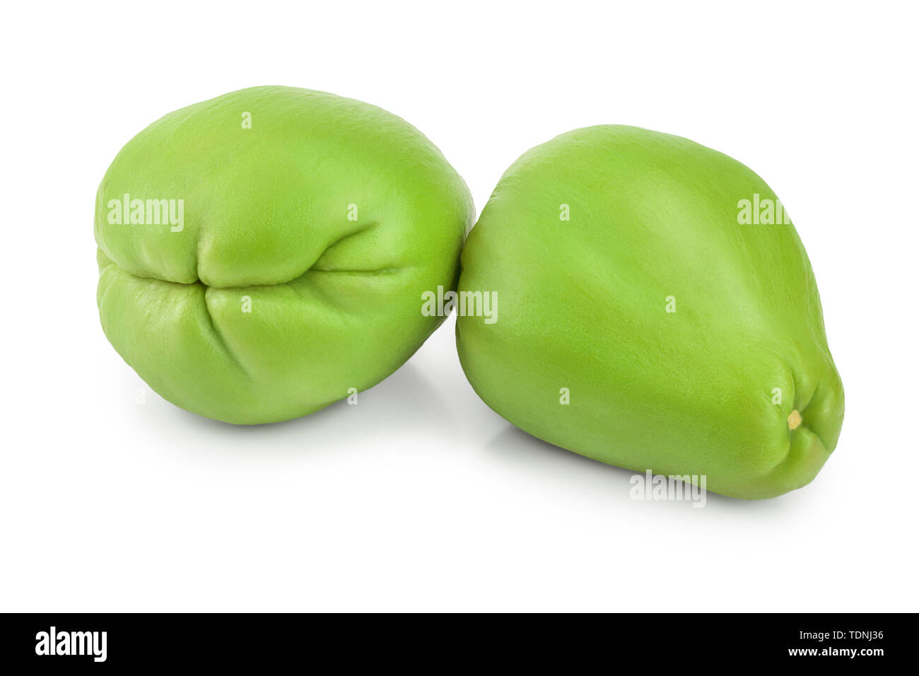 fresh Chayote vegetable isolated on white background Stock Photo - Alamy