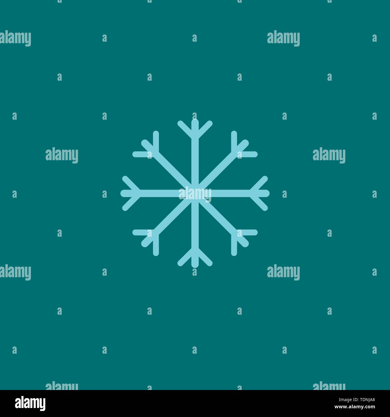 Snowflake vector icon. Snow pictogram. Winter symbol. Element for your ...