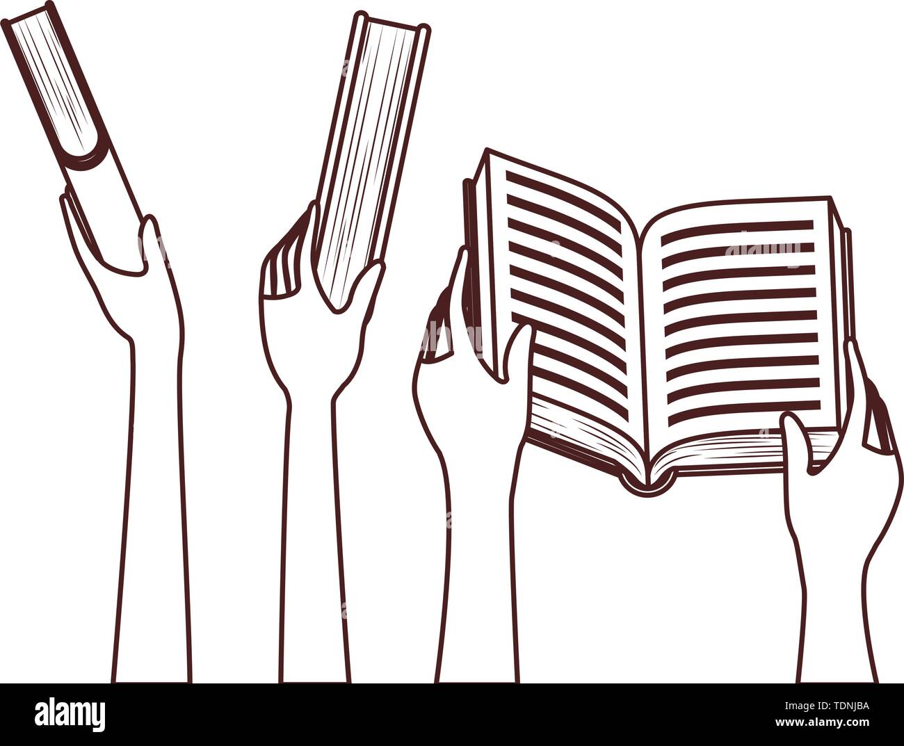 Group of books and banner pennant design Stock Vector Image & Art - Alamy