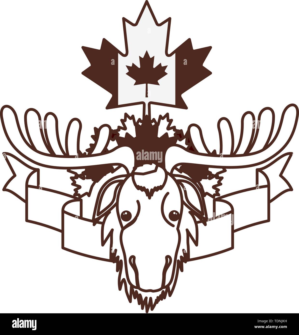 Moose forest animal of canada design Stock Vector Image & Art - Alamy