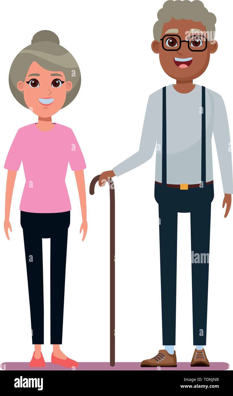 elderly people avatar cartoon character Stock Vector Image & Art - Alamy