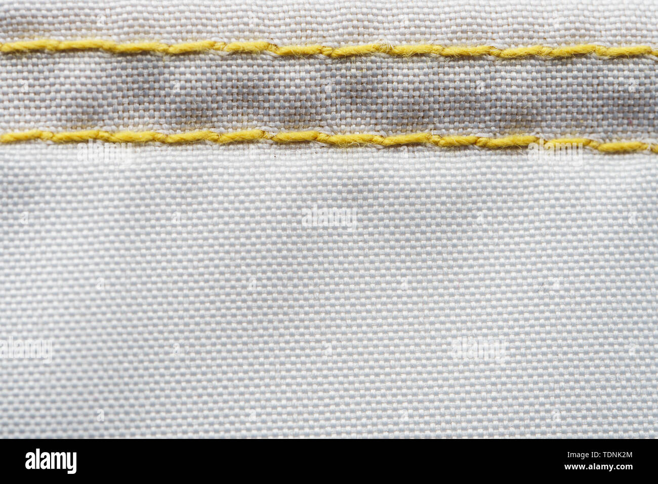 Finishing seam of a sports backpack close-up shot. Sport nylon fabric ...