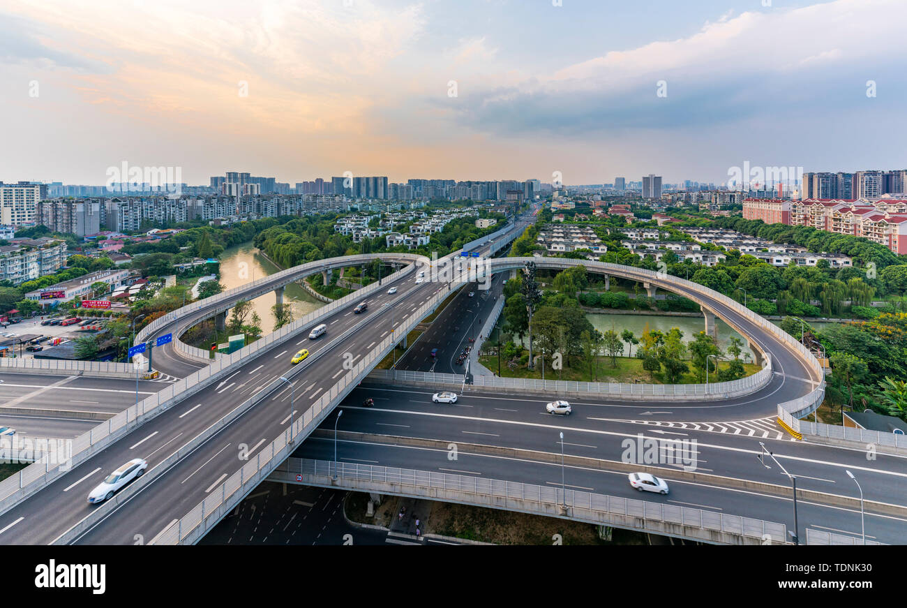 Chengdu Central Road Qingshui River interchange Stock Photo - Alamy