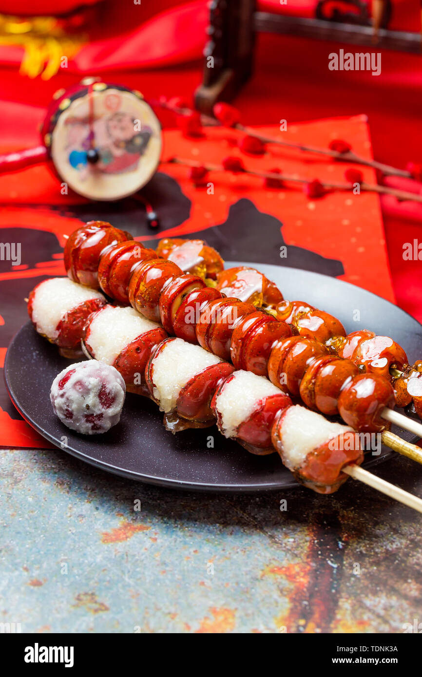 Chinese traditional snack ice sugar gourd Stock Photo - Alamy