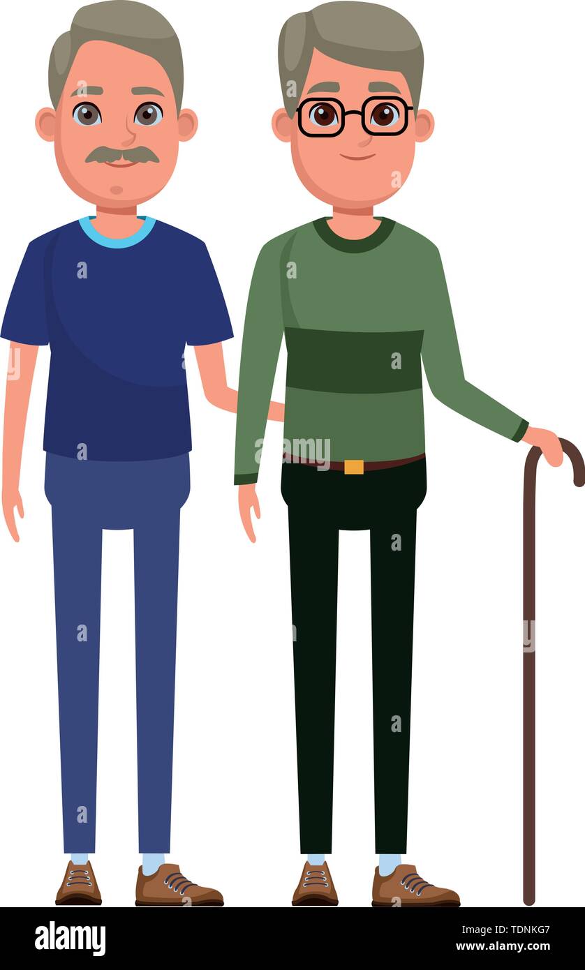 elderly people avatar cartoon character Stock Vector Image & Art - Alamy