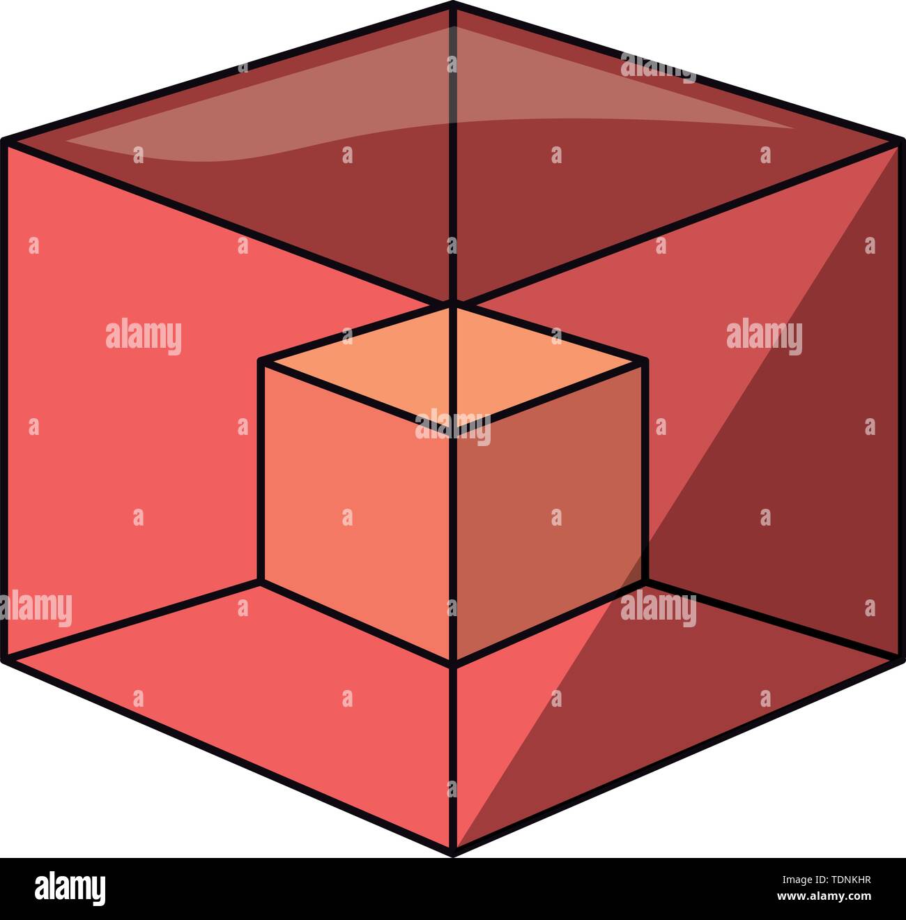 Isometric cube figure three hi-res stock photography and images - Alamy