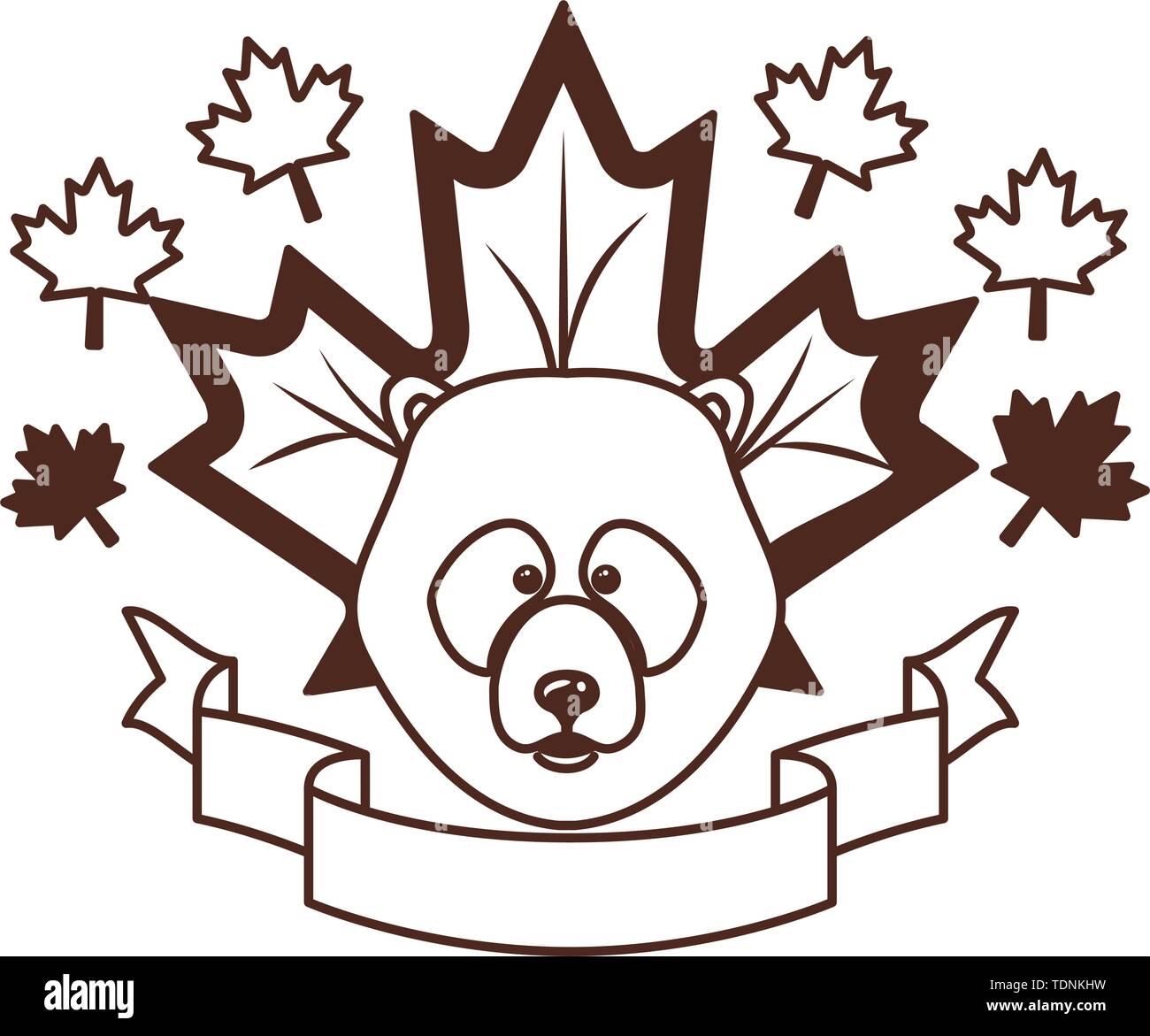Bear forest animal of canada design Stock Vector Image & Art - Alamy