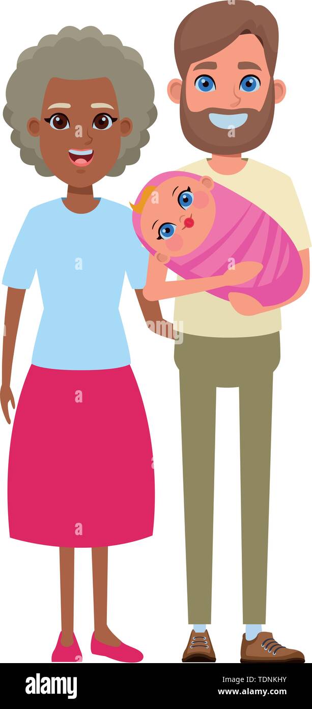 family avatar cartoon character portrait Stock Vector Image & Art - Alamy