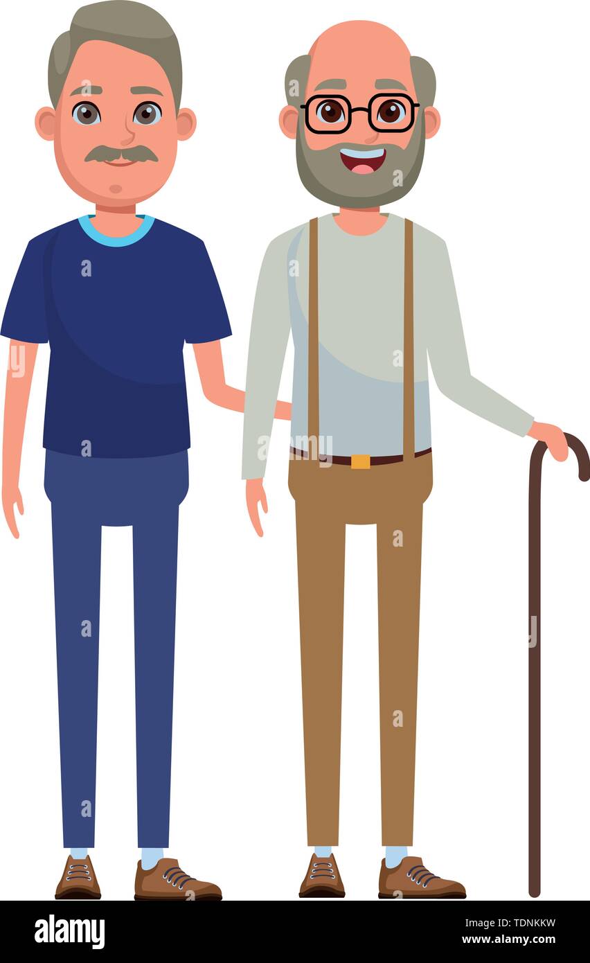 elderly people avatar cartoon character Stock Vector Image & Art - Alamy