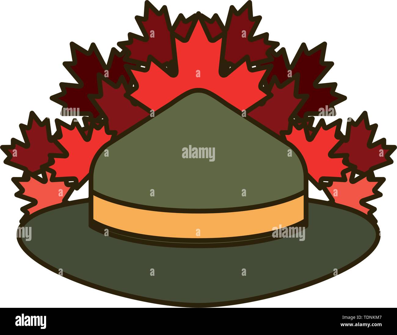 Maple leaf hat and canada symbol design Stock Vector Image & Art - Alamy