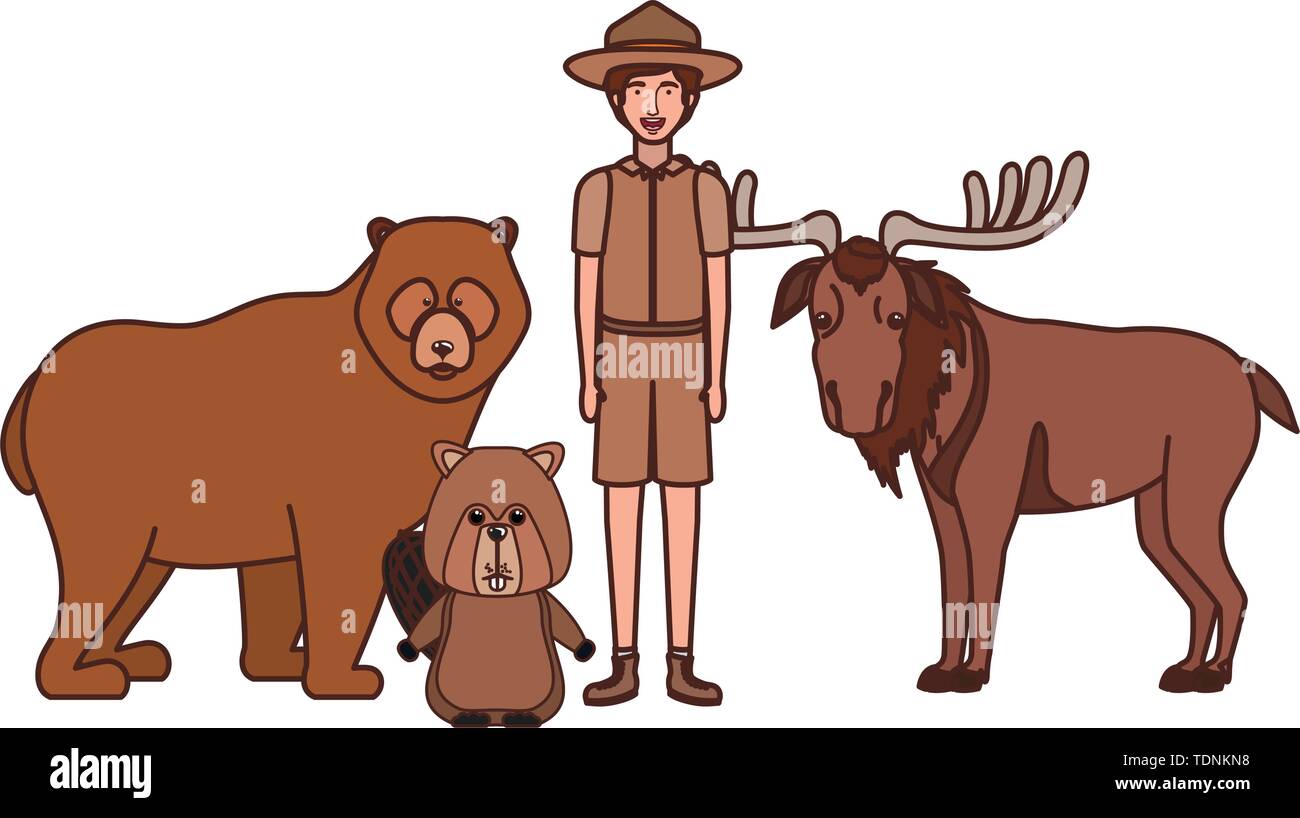 Forest ranger boy cartoon design Stock Vector Image & Art - Alamy