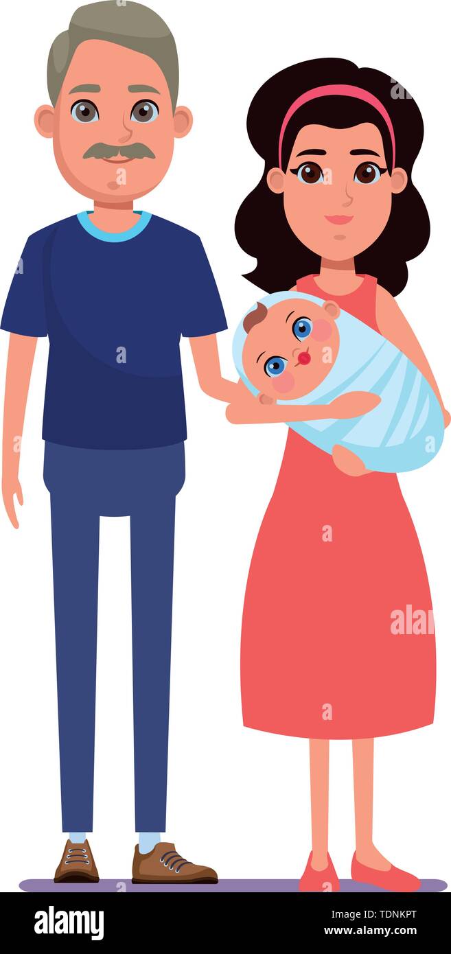 family avatar cartoon character portrait Stock Vector Image & Art - Alamy