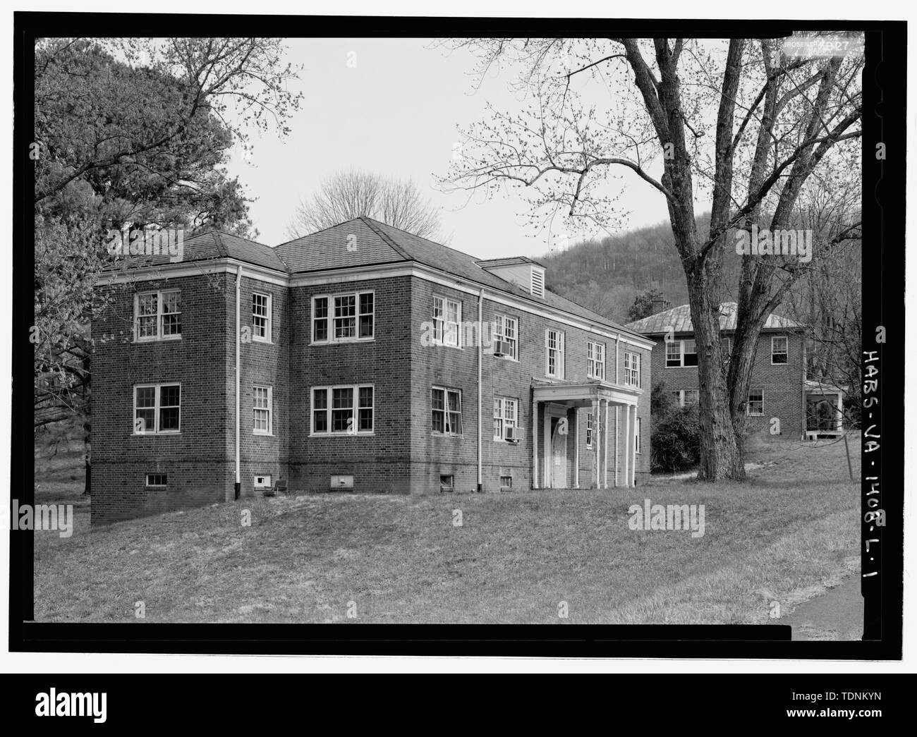 Perspective view from northwest - Blue Ridge Sanatorium, Building No ...