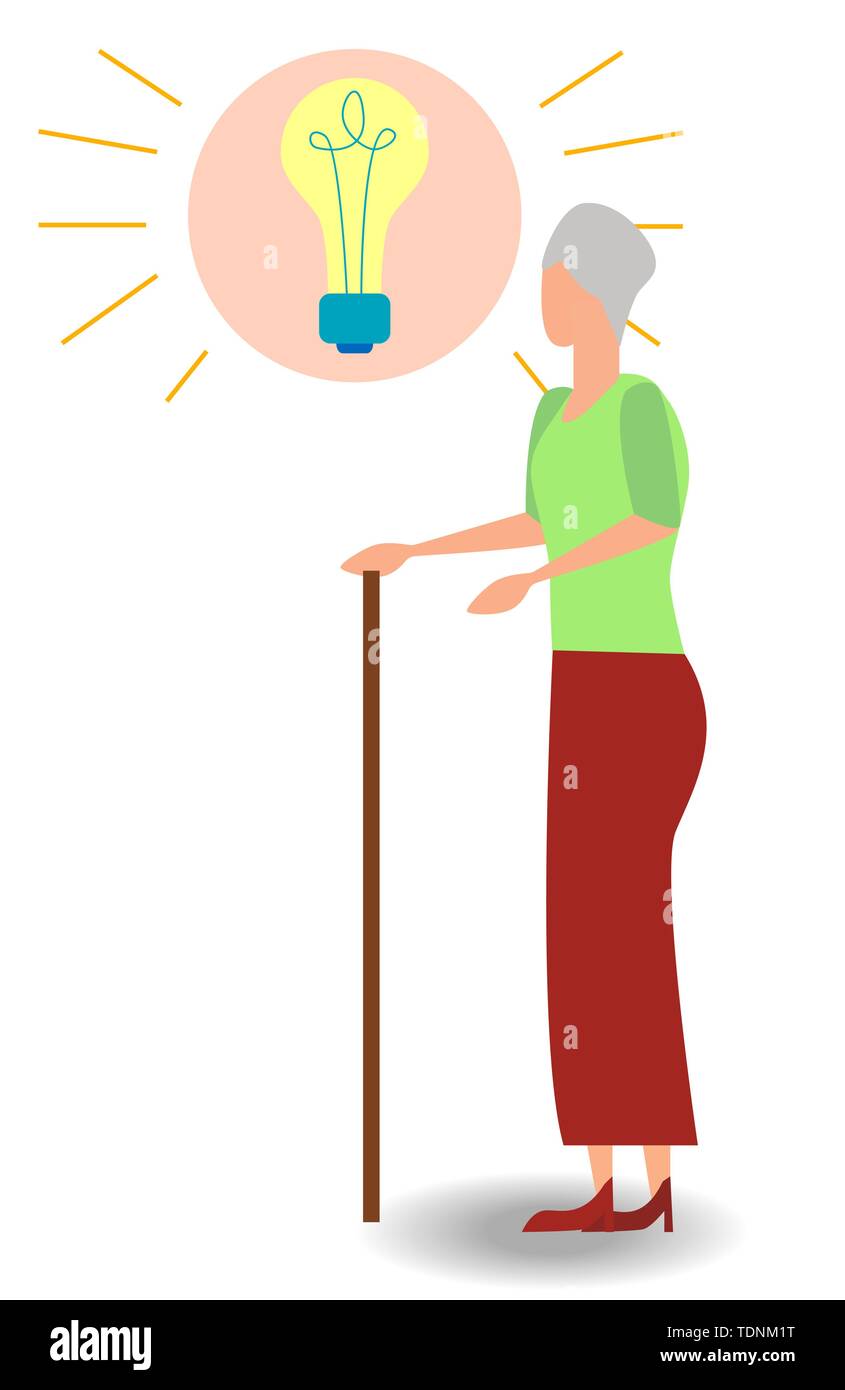 Vector illustration of thinking idea or solution concept with fast ...