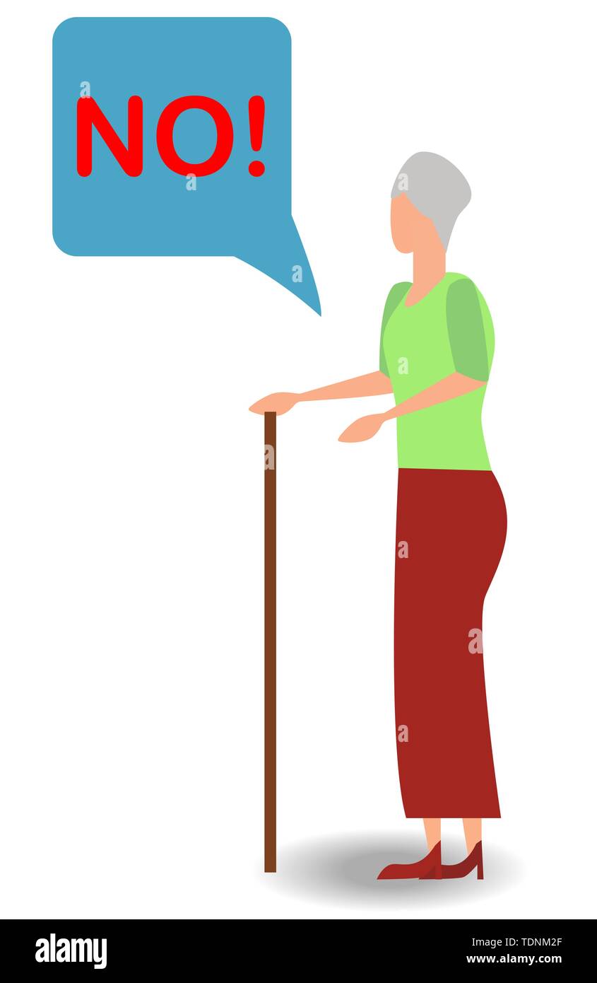 cartoon illustation of No furious screaming woman. Rebel anngry woman ...