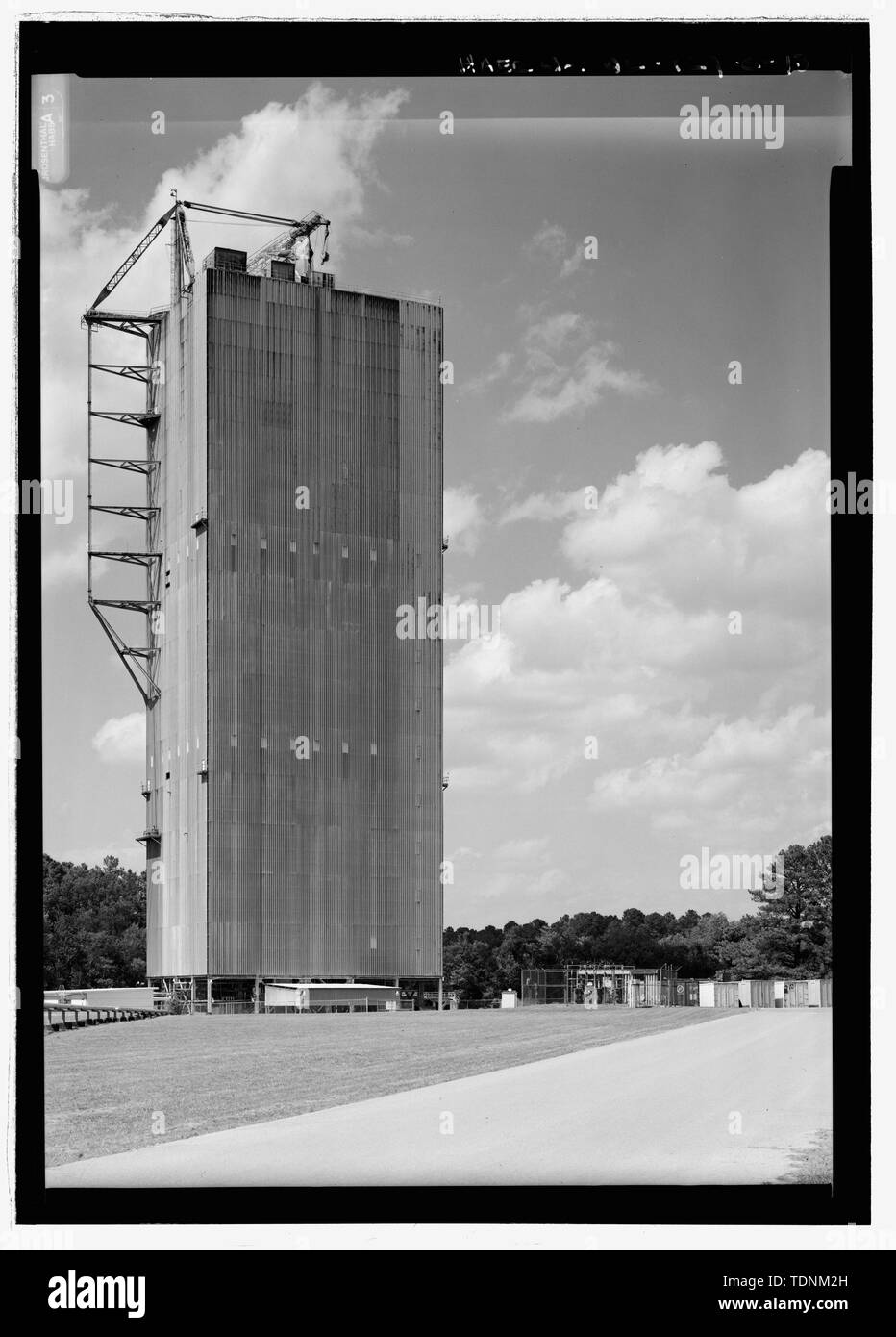 Perspective view from south - Marshall Space Flight Center, Saturn V ...