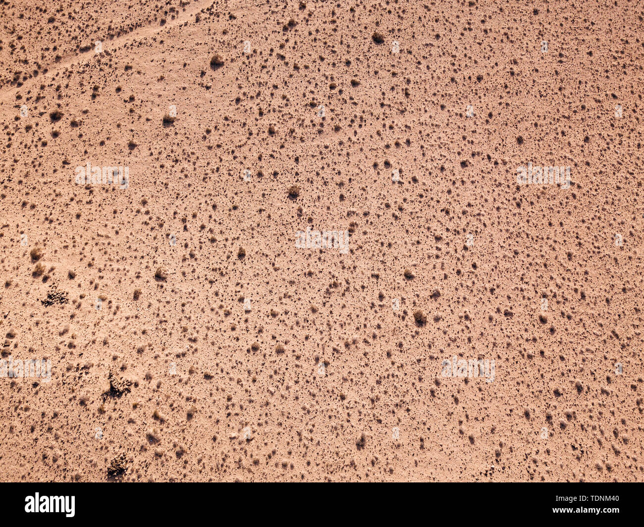 Aerial view of a desert landscape on the island of Lanzarote, Canary ...