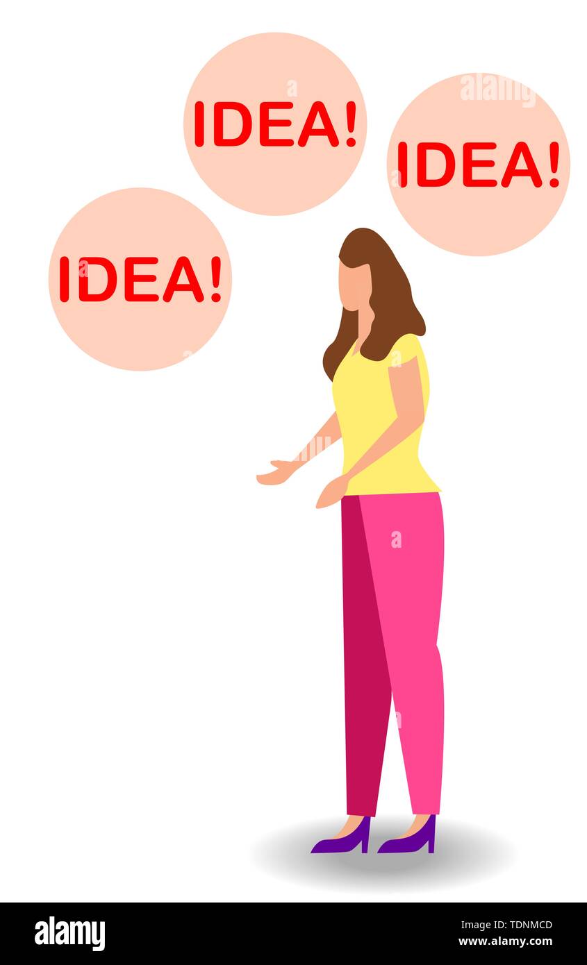 Vector illustration of thinking idea or solution concept with fast ...