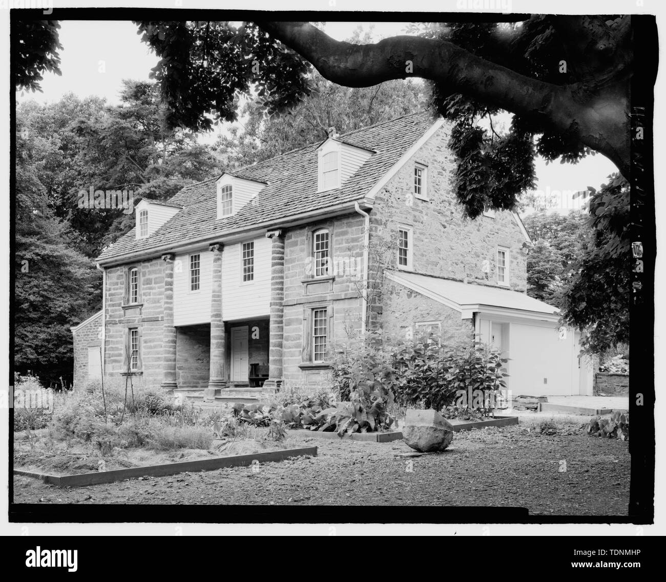 Perspective view from the northeast. - John Bartram House and Garden ...