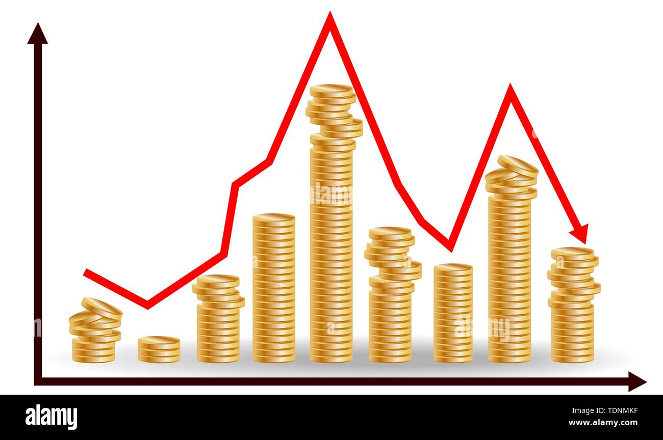Graph going down Stock Vector Images - Alamy