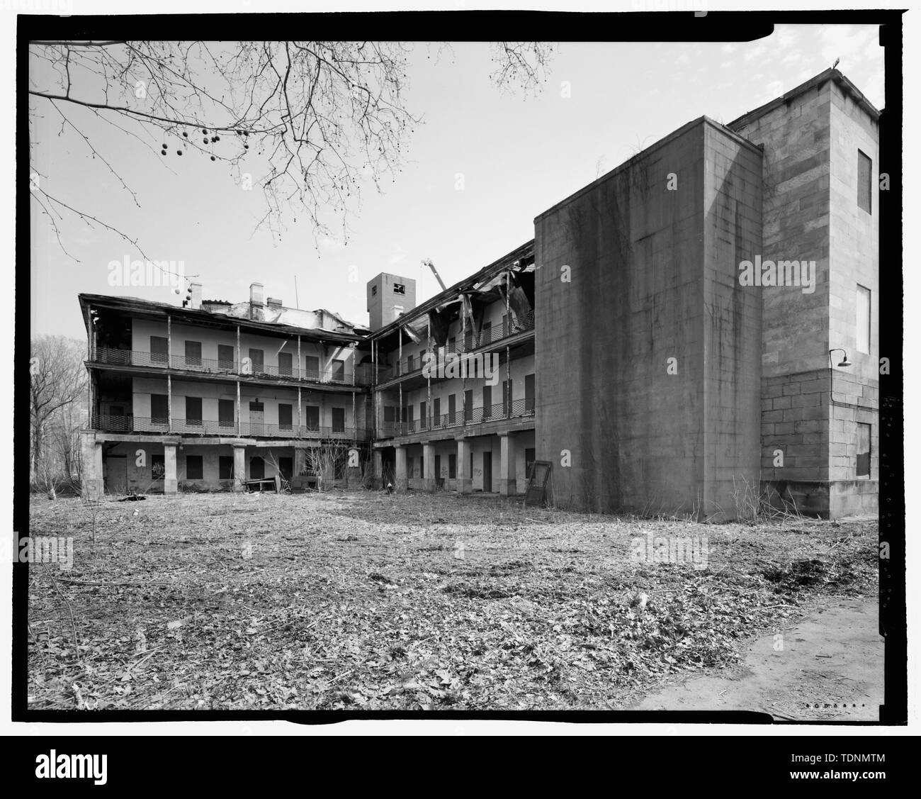 Perspective view from the southwest. This view captures the Verandah ...