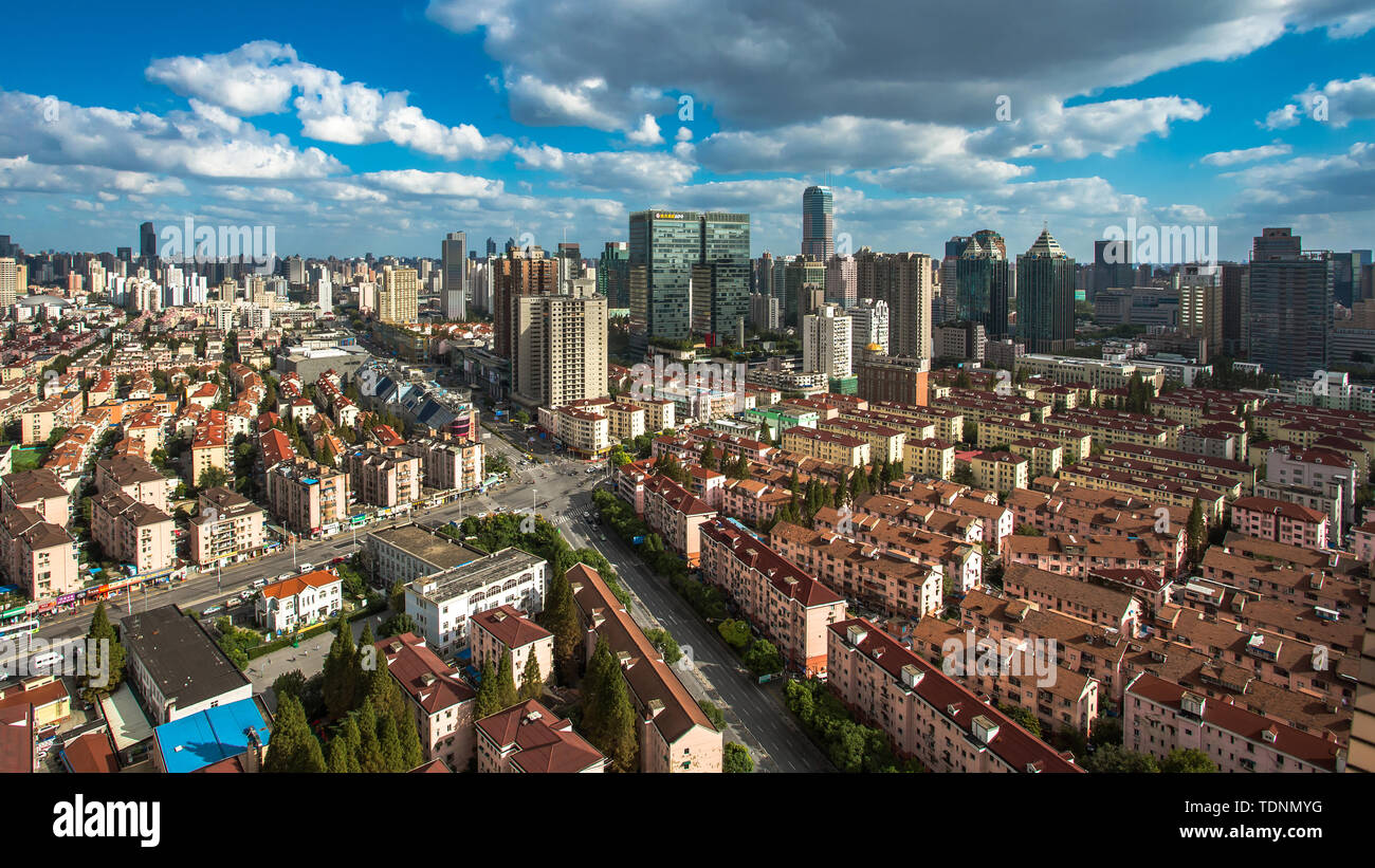 Shanghai city scenery shanghai night scene Stock Photo - Alamy