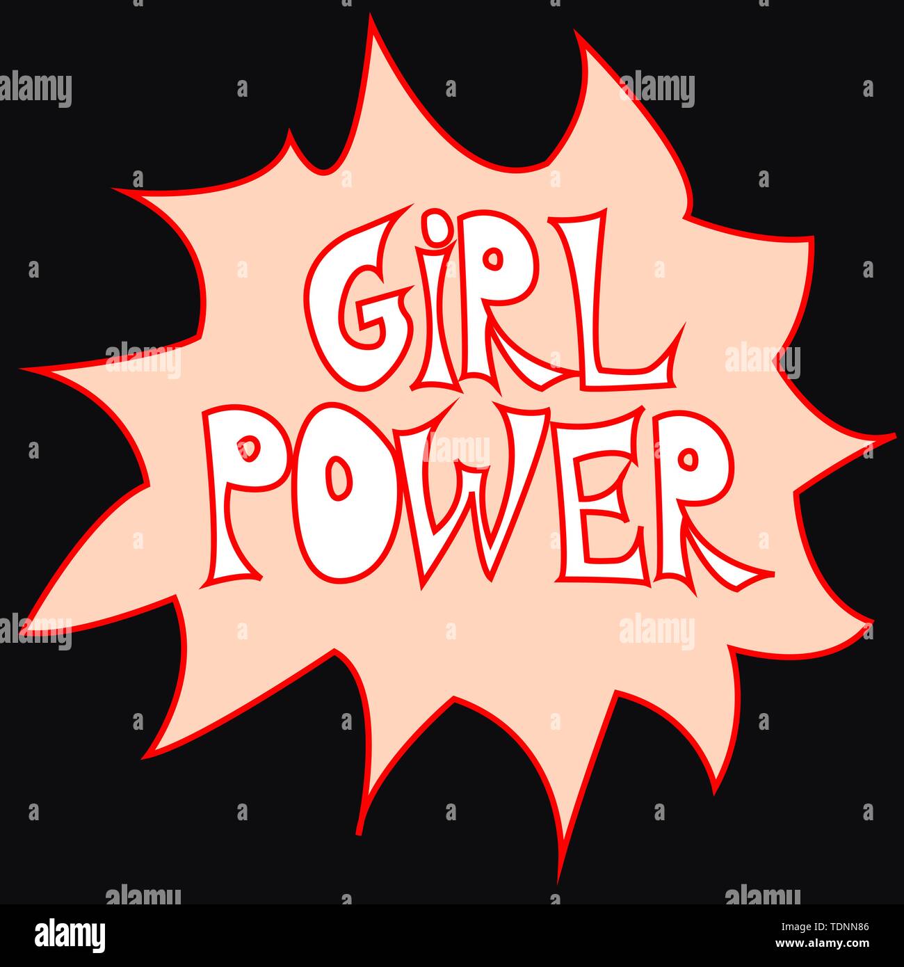 Girl power inscription handwritten with bright pink vivid font. GRL PWR ...