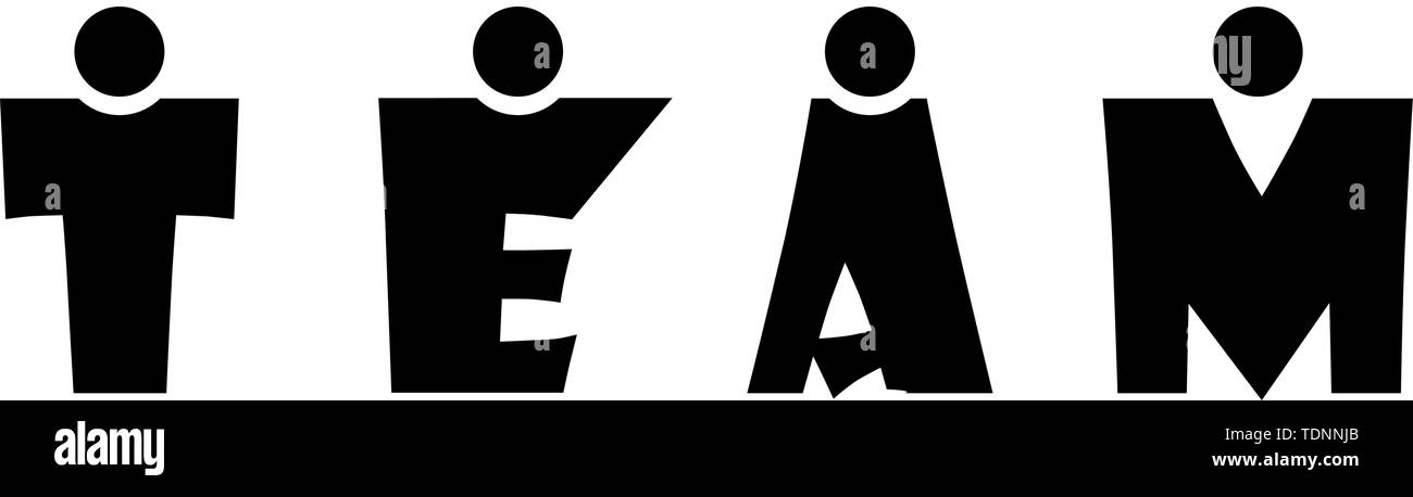 vector of team word with a conceptual head make it as people together ...