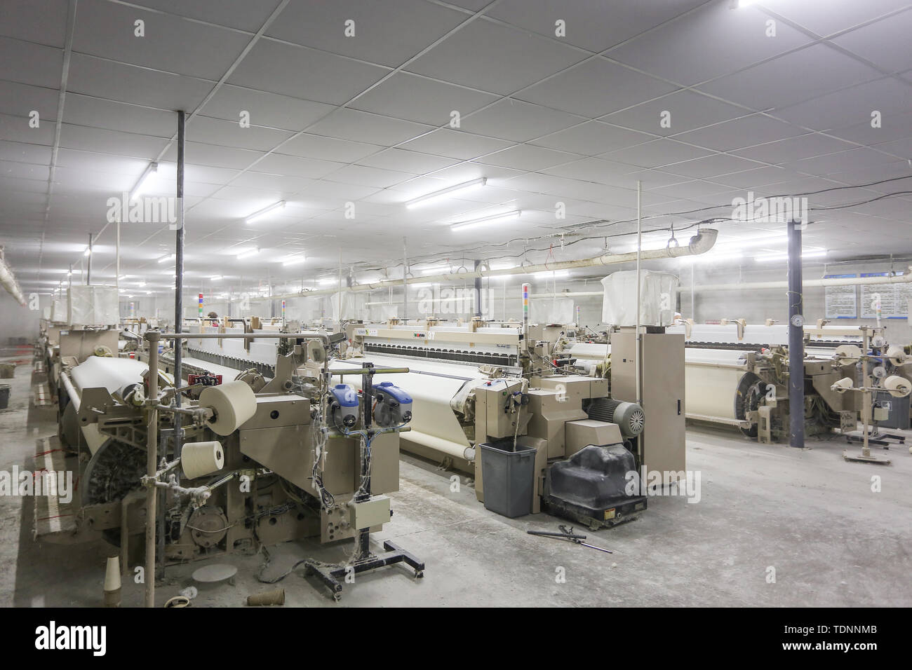 Textile mill spinning mill Stock Photo - Alamy