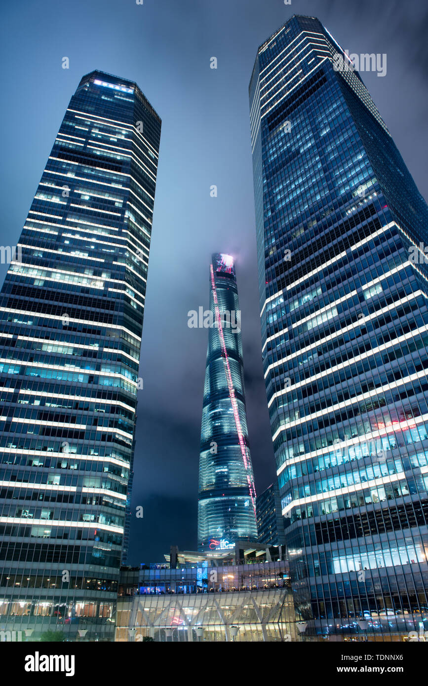 shanghai central building Stock Photo - Alamy