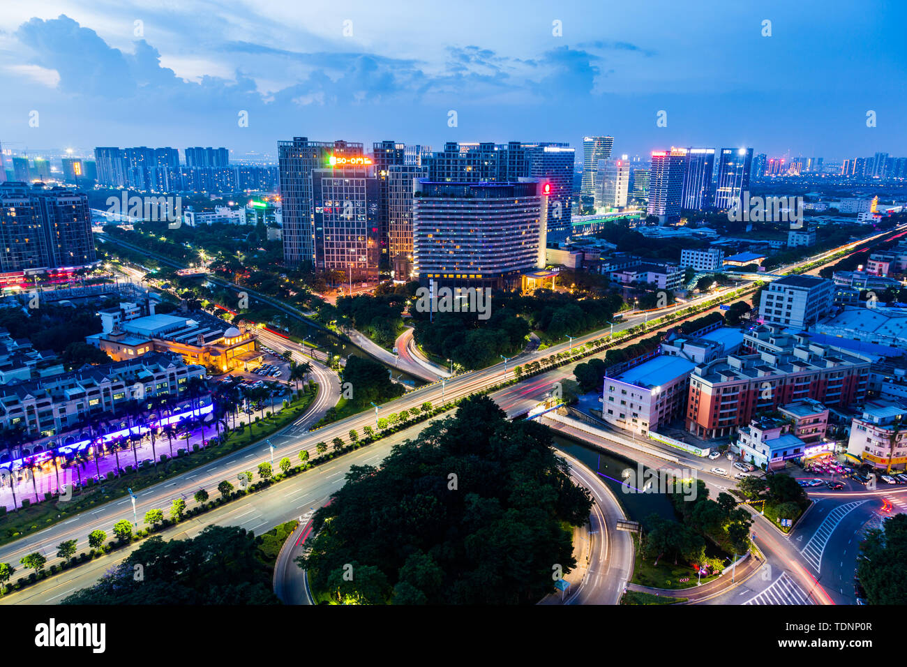 City Night Scene Stock Photo - Alamy