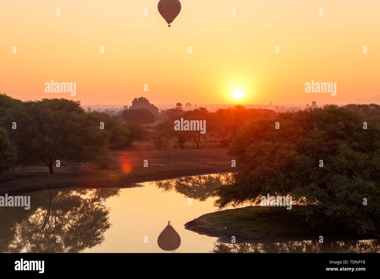 Sunrise in Pagan, Myanmar Stock Photo - Alamy