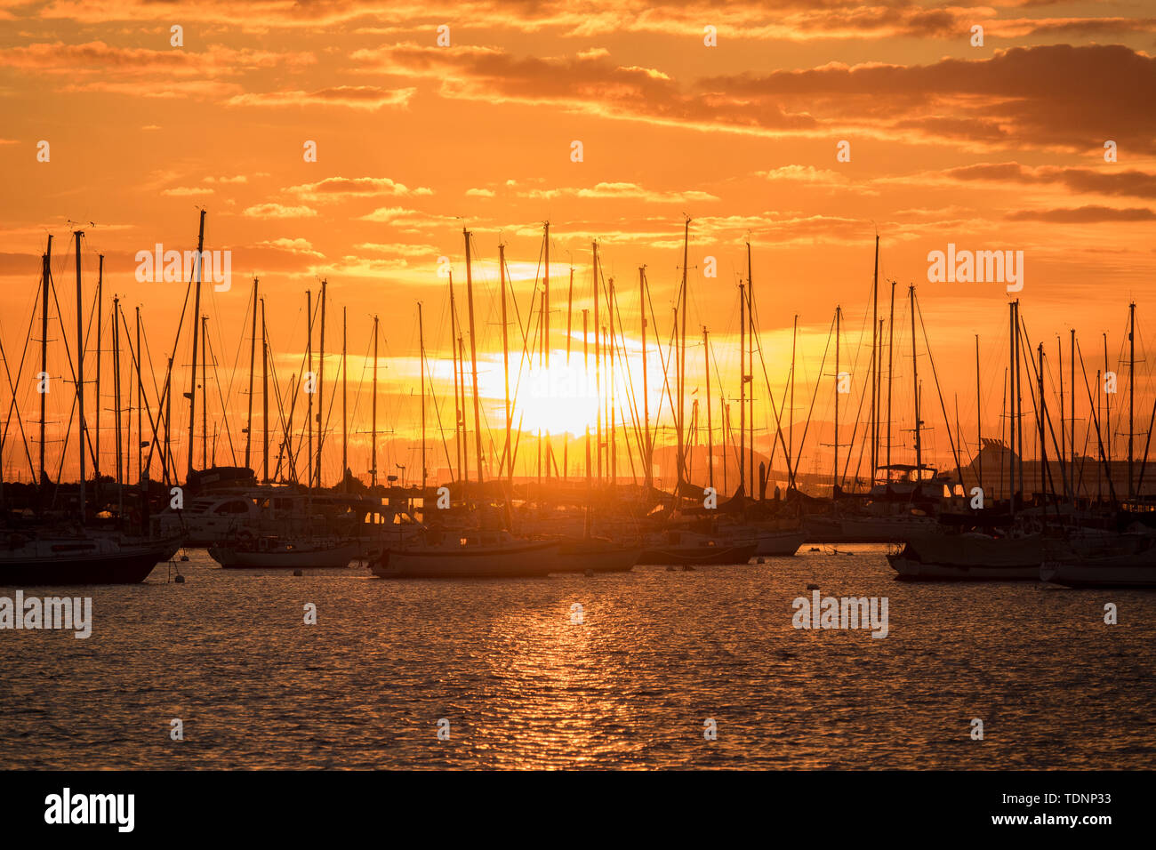 Seaside Sunset - Photographed at St Kida Beach, Melbourne Stock Photo ...