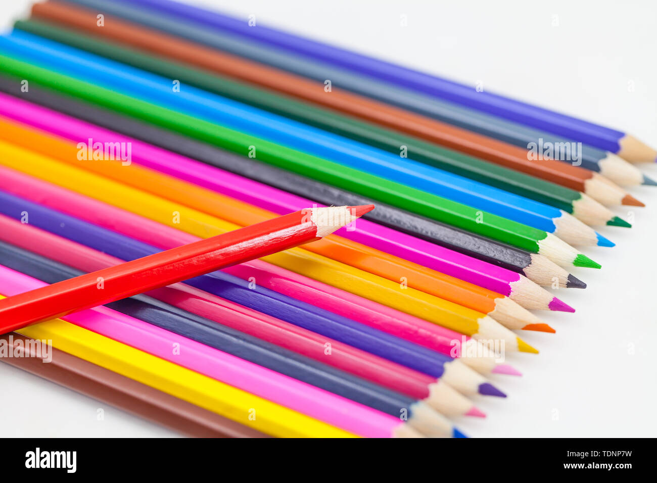 Variety colored pencils hi-res stock photography and images - Alamy