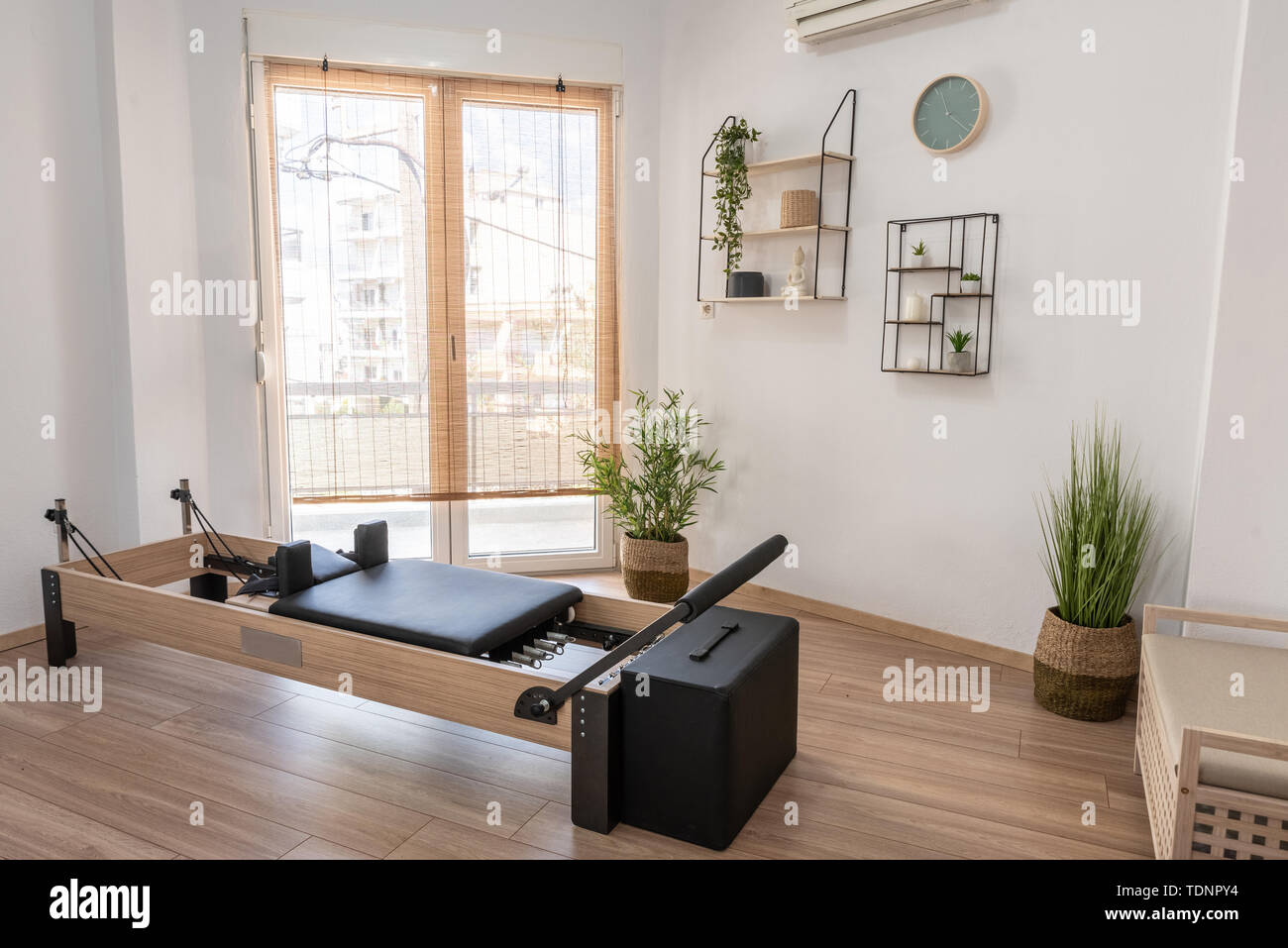 Modern pilates studio reformer hi-res stock photography and images - Alamy