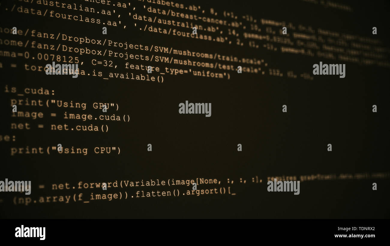 3d Hacking Code Data Flow Stream On Sepia Screen With Typing Coding