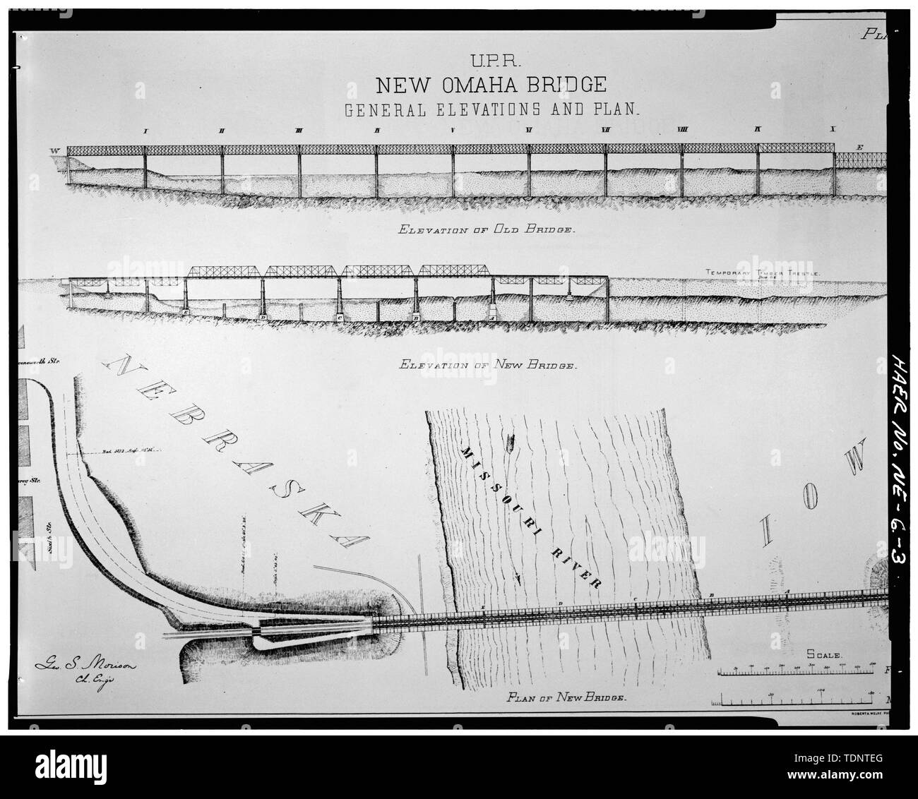 Photocopy from George S. Morison's The New Omaha Bridge, 1888. GENERAL ...