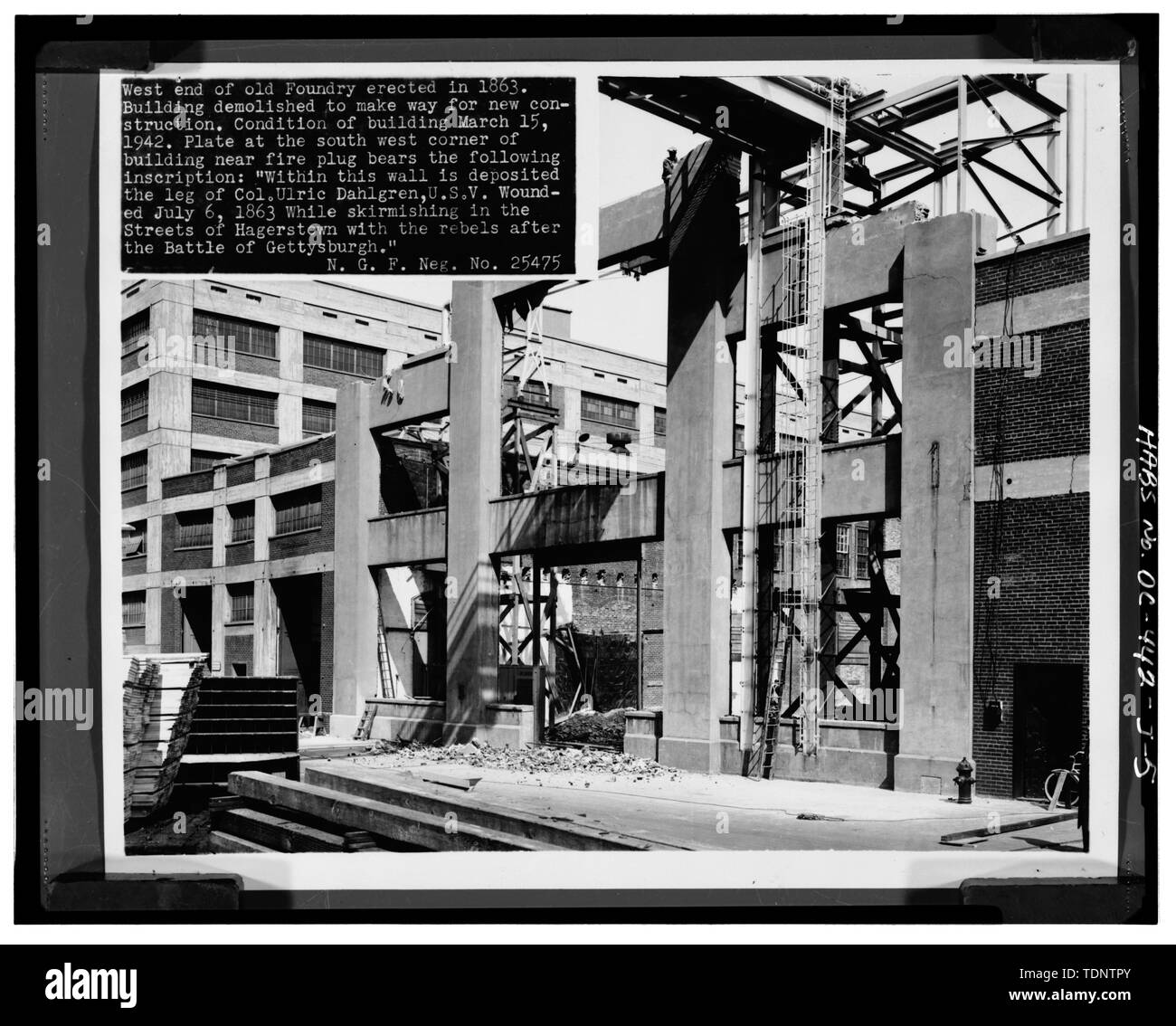 Photocopy of 1942 photograph taken by the U.S. Navy showing west ...