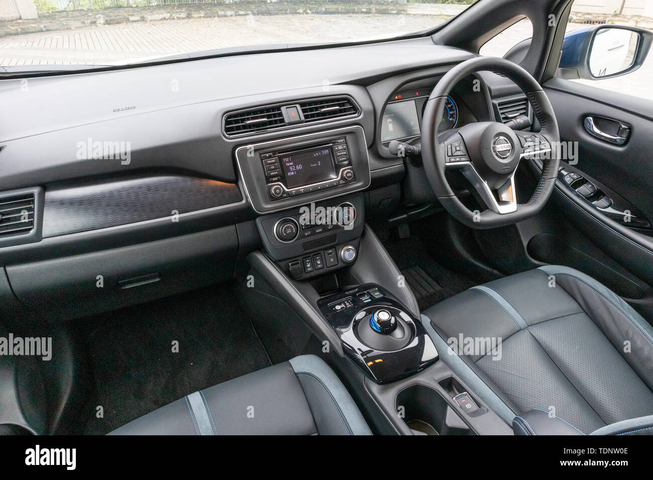 Hong Kong, China April, 2019 : Nissan Leaf Interior on April 15 2019 in ...