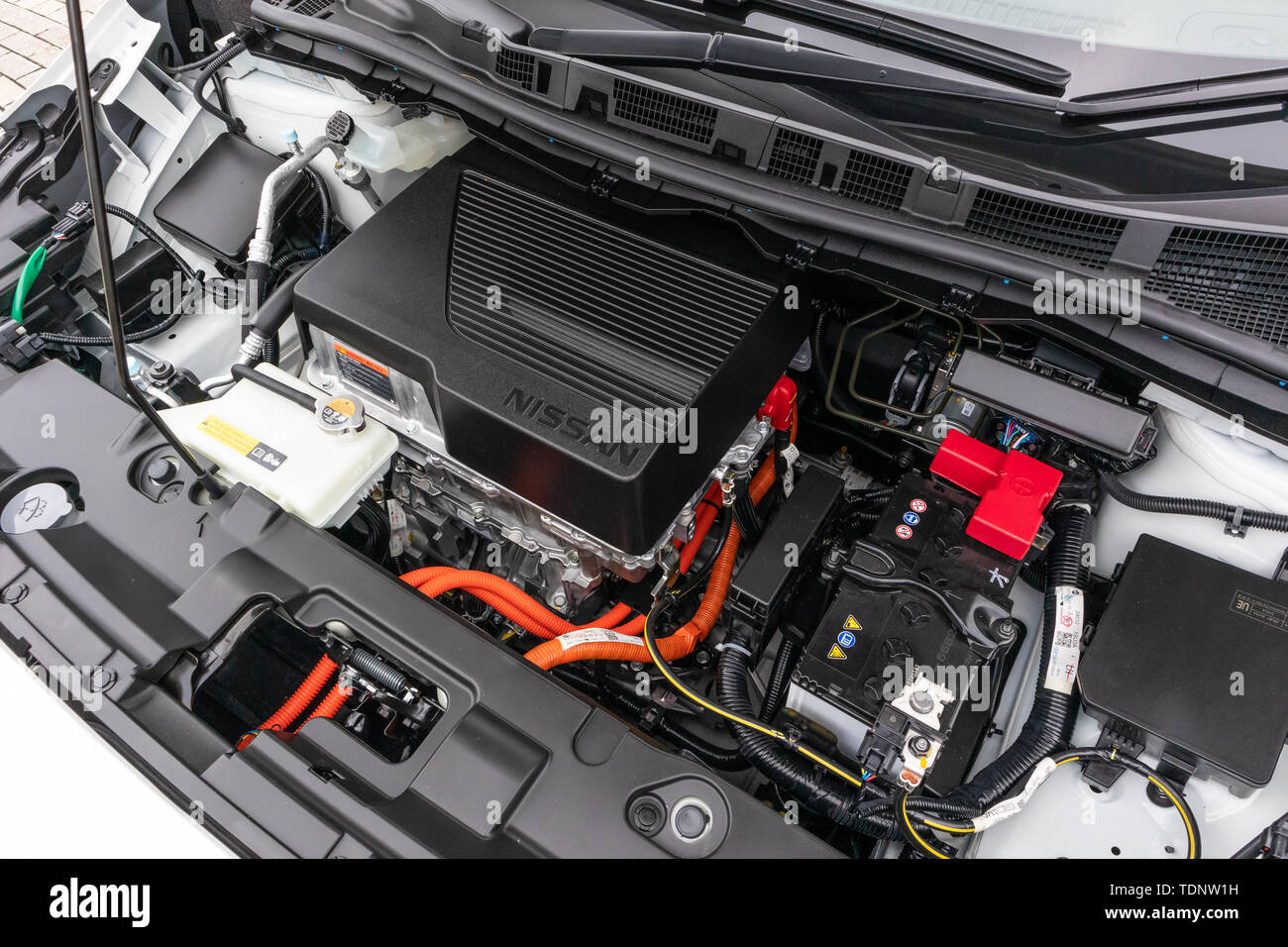 Hong Kong, China April, 2019 : Nissan Leaf Motor Box on April 15 2019 ...